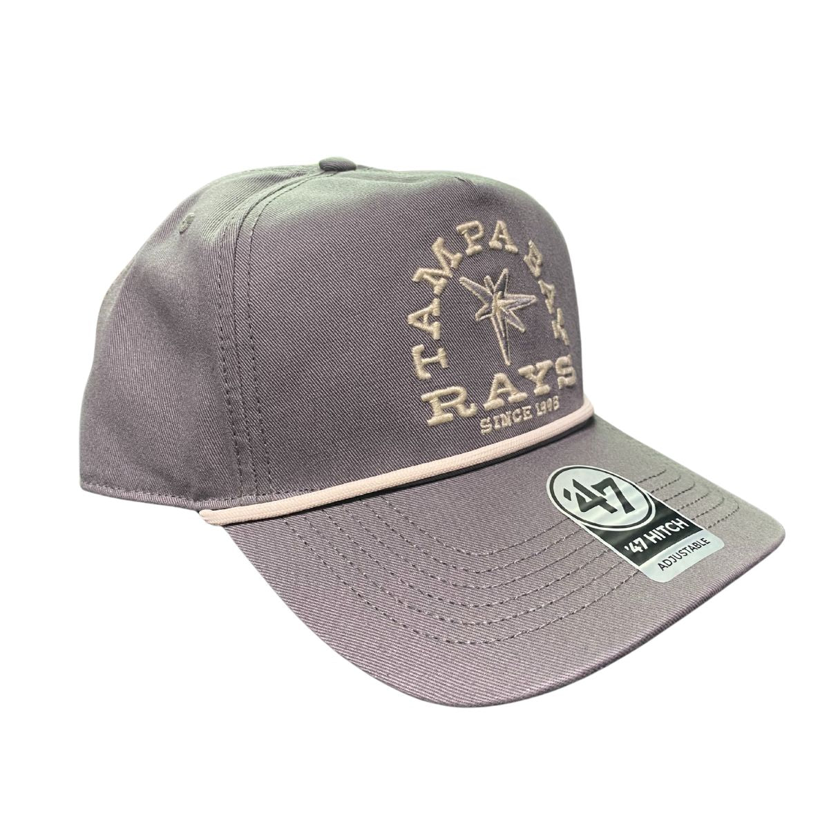 Rays '47 Brand Grey Burst Hitch Snapback Hat| The Bay Republic