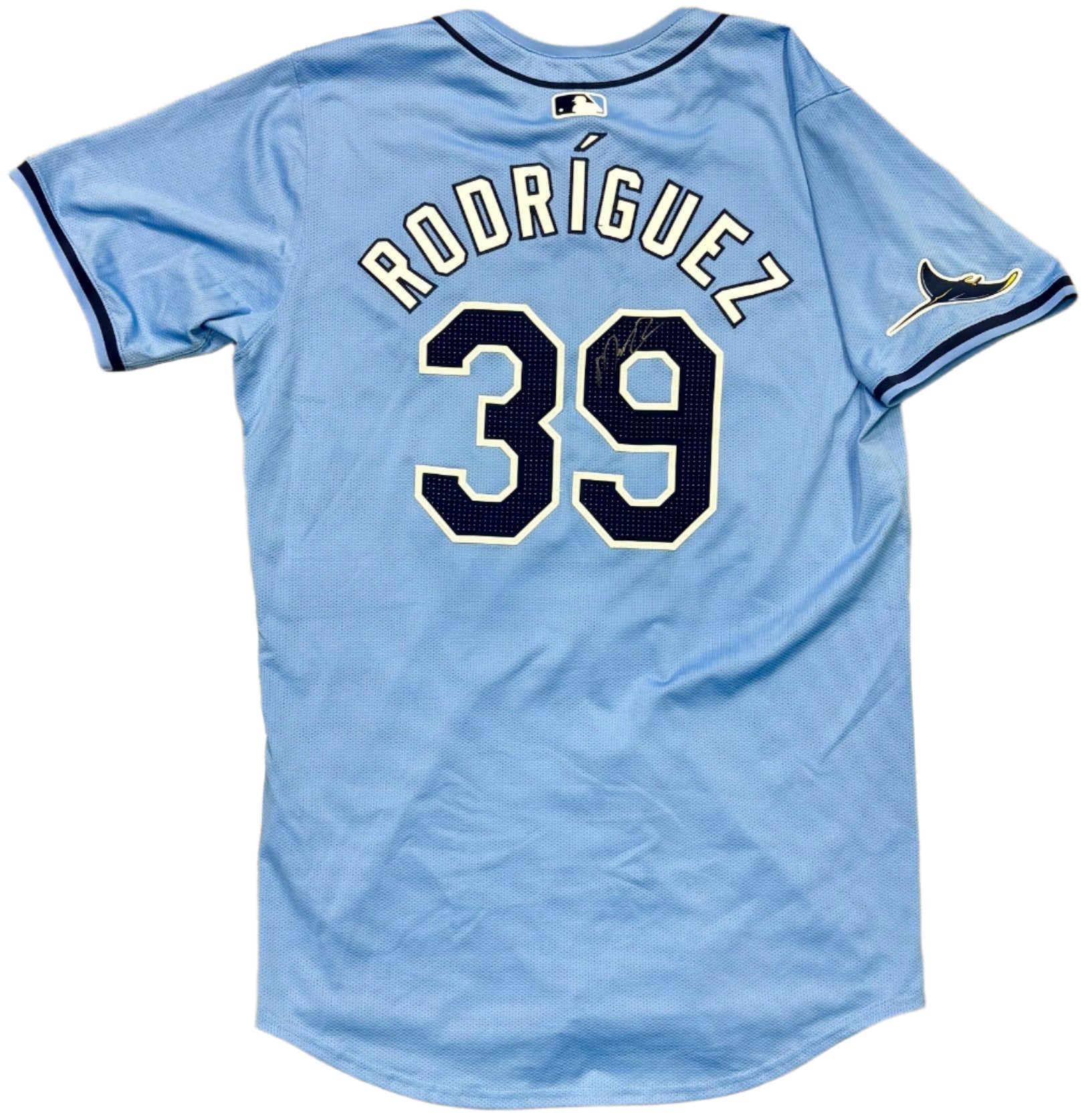 Rays Manuel Rodriguez Team Issued Authentic Autographed Burst Jersey ...