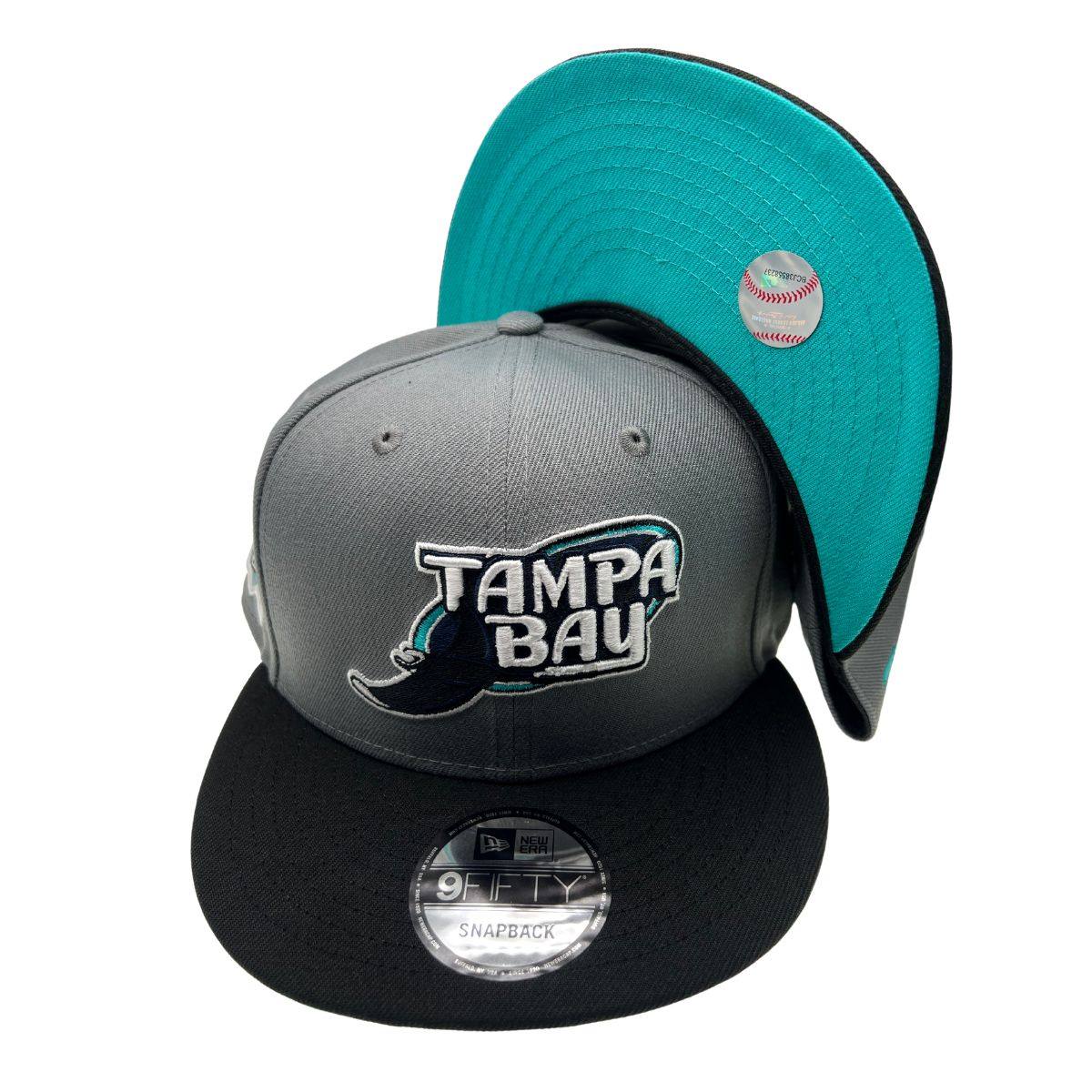 Rays New Era Grey & Black Devil Rays 10 Seasons Patch 9Fifty Snapback ...